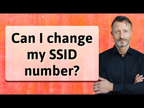 Can I change my SSID number?