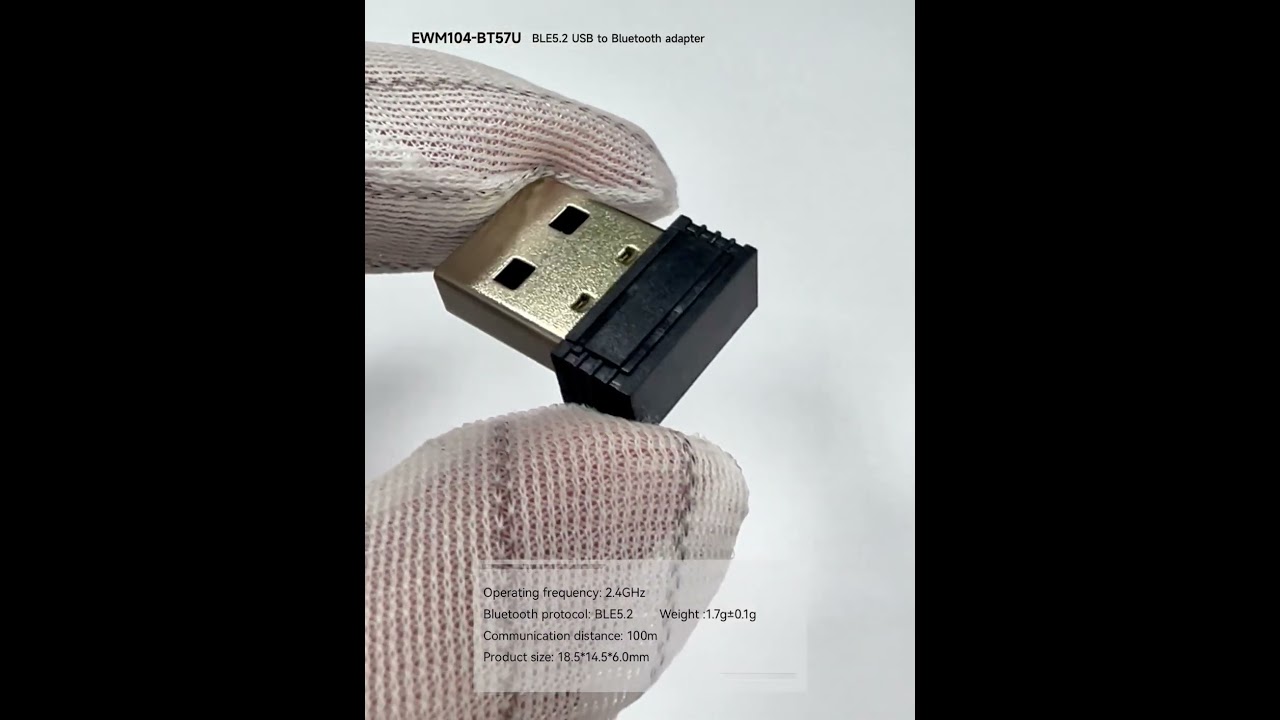 EWM104-BT57U USB to Bluetooth Adapter Bluetooth BLE5.2 USB virtual serial port.#bluetooth