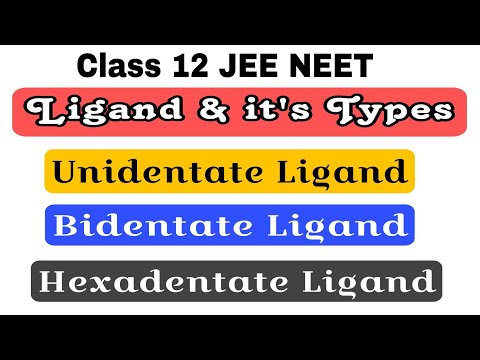 ।।Ligand & its Types।।Unidentate Didentate Polydentate Ligand।।Class 12।।Coordination Compounds।।