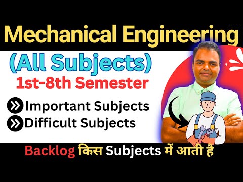 BTech Mechanical Engineering Subjects Syllabus 1st Year Semester to 4th Year, Subjects in BTech Mech