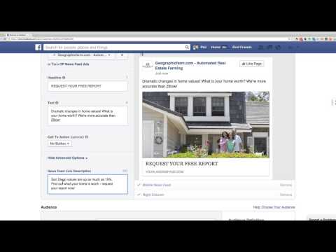 Facebook Ads for Geographic Farming Landing Pages