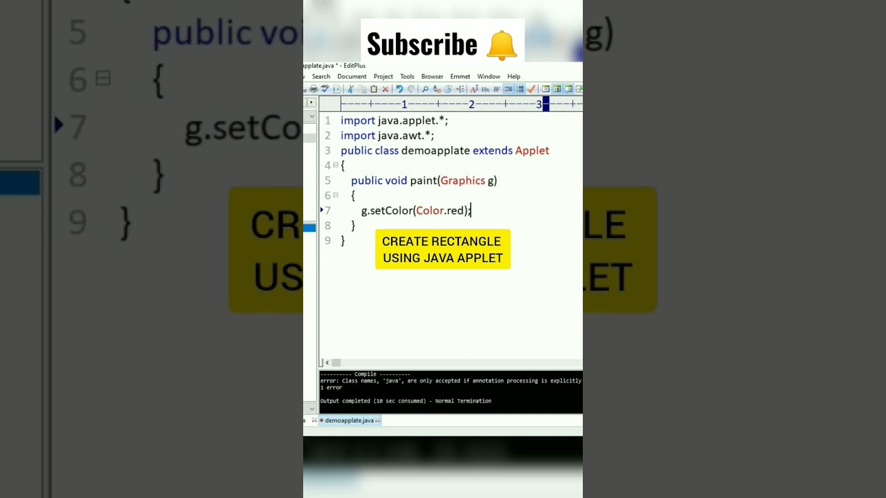 Rectangle using java #javatutorial #java  #javaprogramming #swing