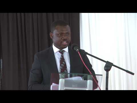 AfDB’s representative delivers a speech on behalf of Akinwumi Adesina during ICPAC's official launch