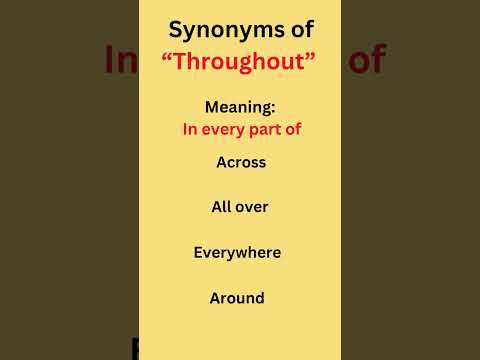 "Synonyms for Throughout | Expand Your English Vocabulary | English with Umme"