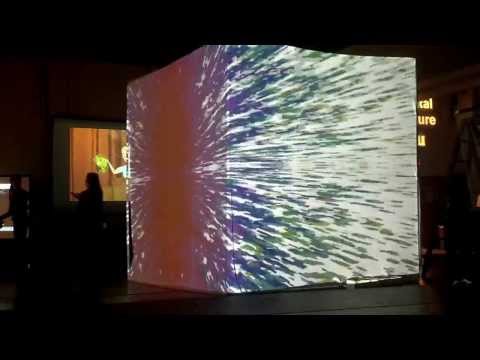 Immersive Cube With Color Drop Media