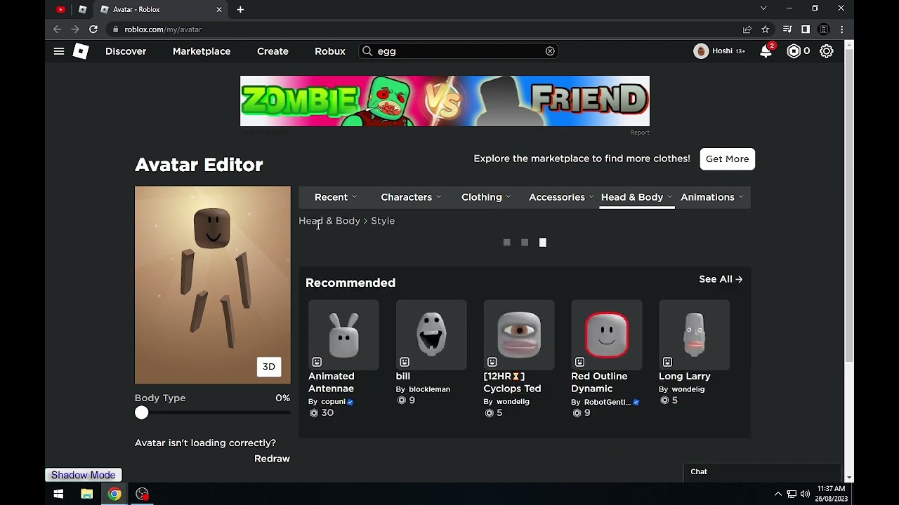 How to be egg pfp on roblox