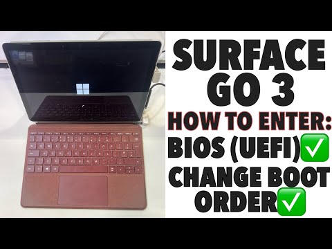 Microsoft Surface Go 3 - How to Enter Bios (UEFI) Settings & Change Boot Order