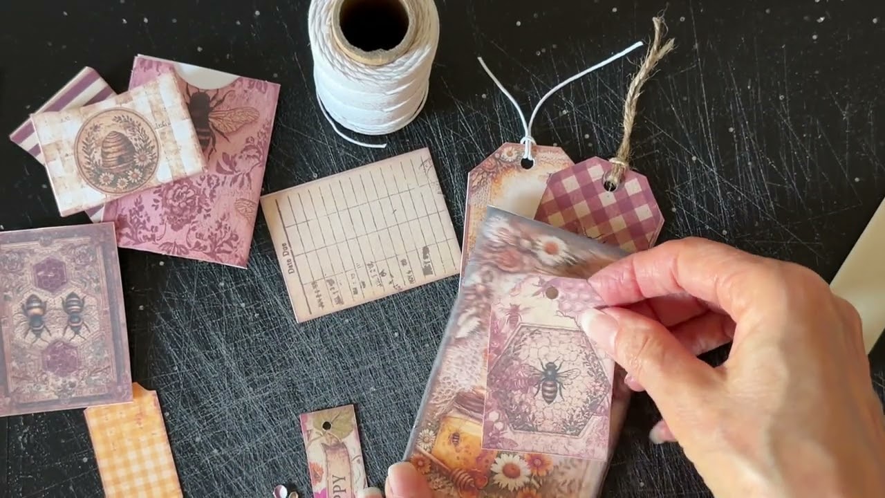 🐝  Bee Mini Journal Tutorial – DIY Junk Journal Craft Kit 🍯
