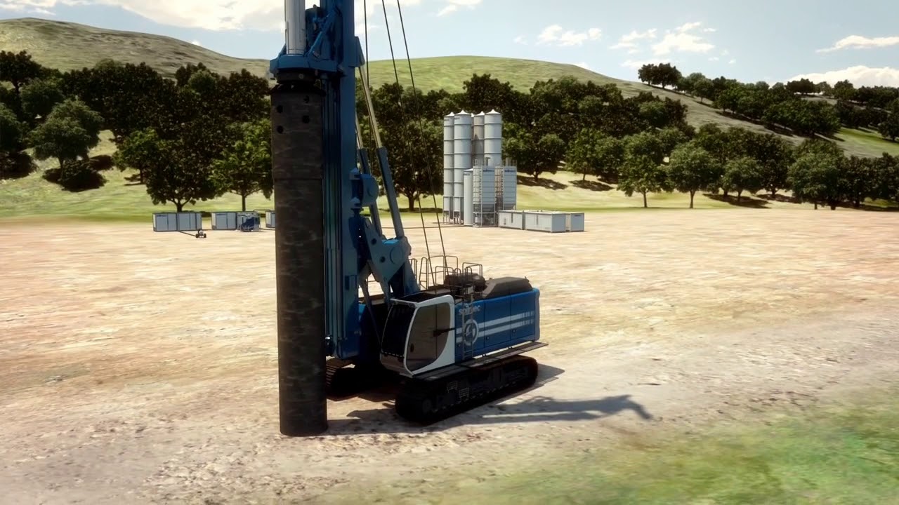 Bored concrete pile installation