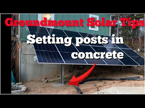 Solar Panel Groundmounts: Sinclair Skyrack with concrete foundation