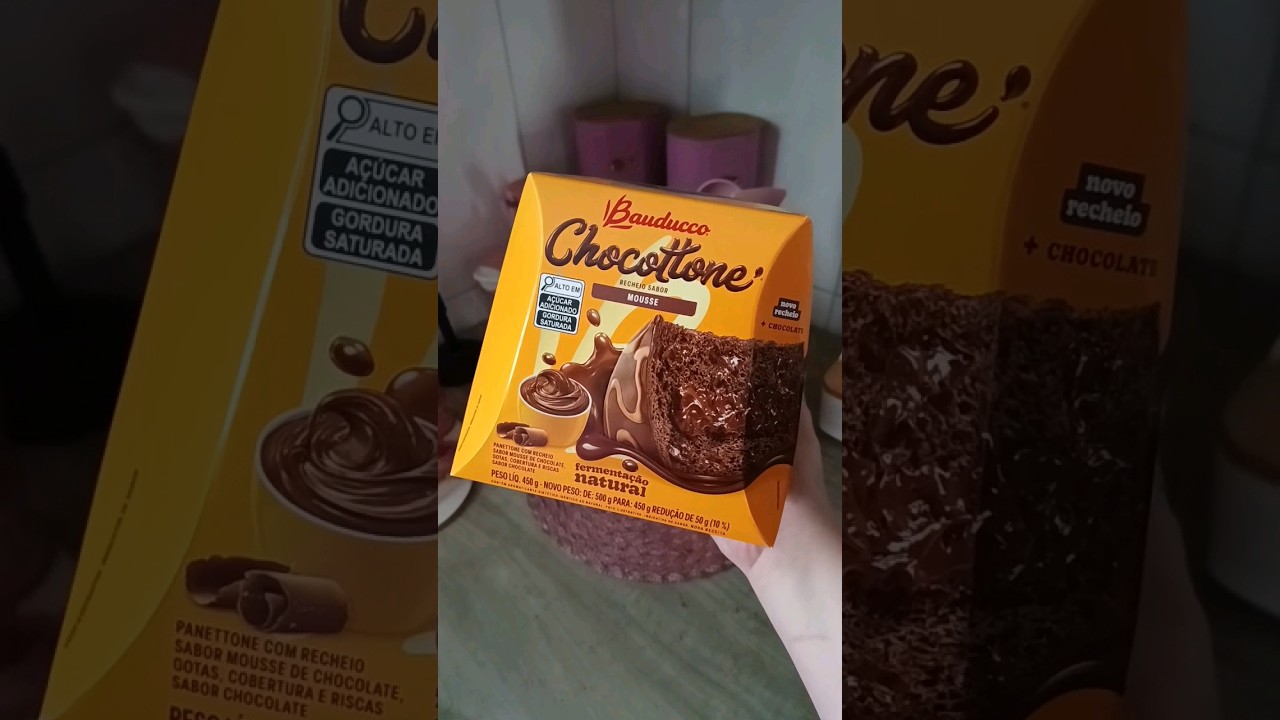 TASTING CHOCOTTONE FILLED WITH BAUDUCCO CHOCOLATE MOUSSE #food #tastingsweets #sweets