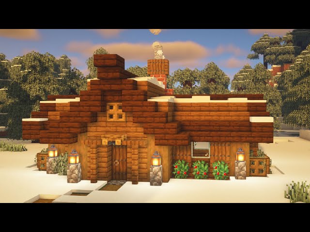 5 best cozy Minecraft winter cabin blueprints
