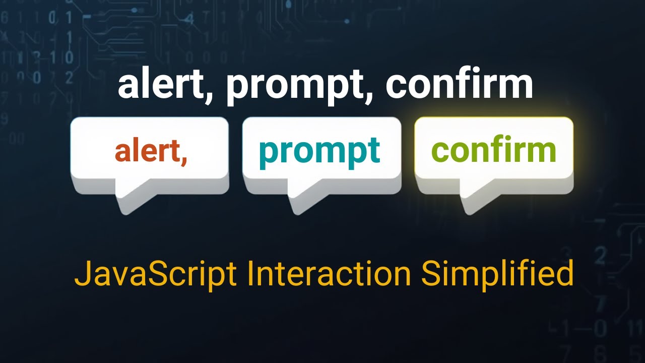JavaScript Interaction: Alert(), Prompt(), Confirm()