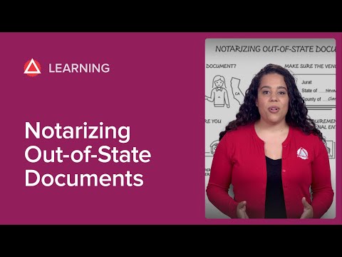 How to Notarize Out of State Documents