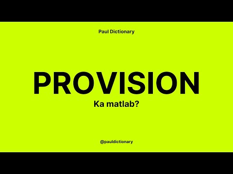 provision Meaning in Hindi/Urdu | Meaning of provision | provision ka matlab? | provision क्या है?