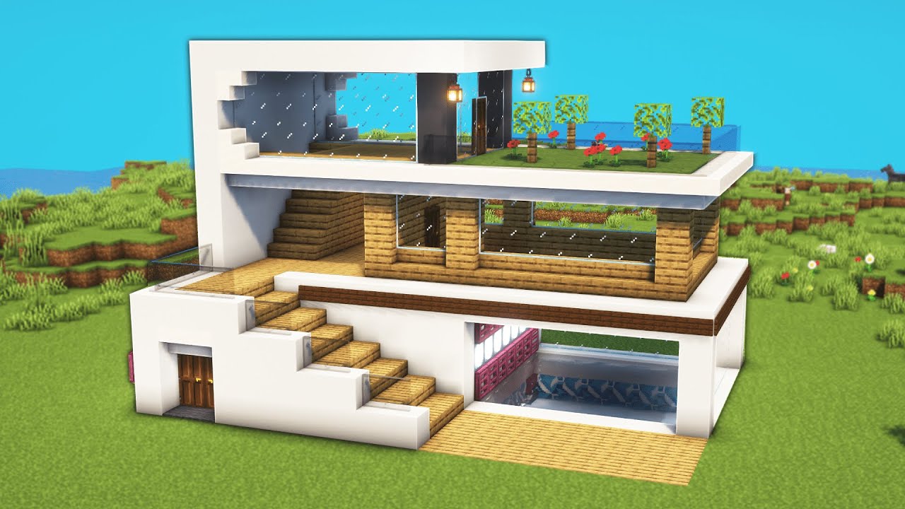 Minecraft Ultimate Modern Base Tutorial⚒️ - マイクラビルダーズ