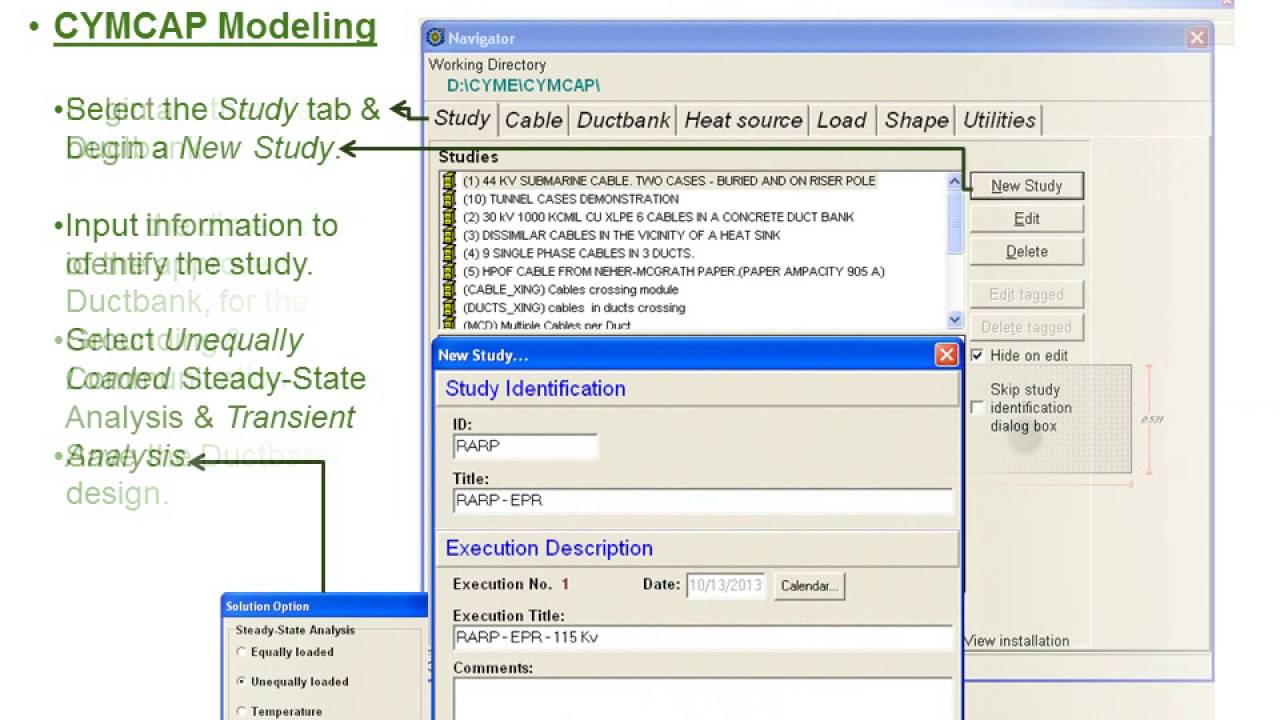 CYMCAP Cable & Ductbank Modelling Tutorial
