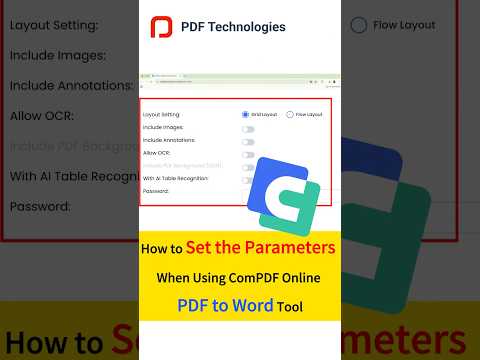 How to Convert PDF to Word Without Losing Formatting - Setting Parameters Guide | ComPDFKit #pdf