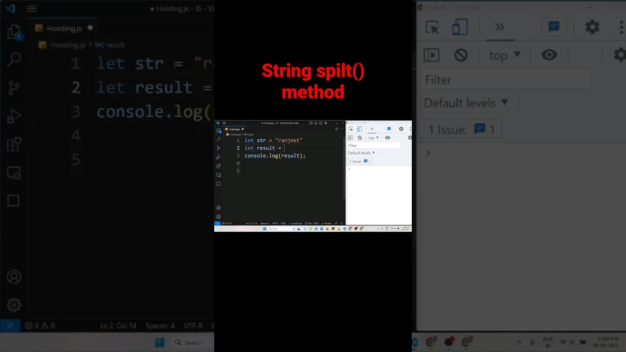 String Split() Method in JavaScript