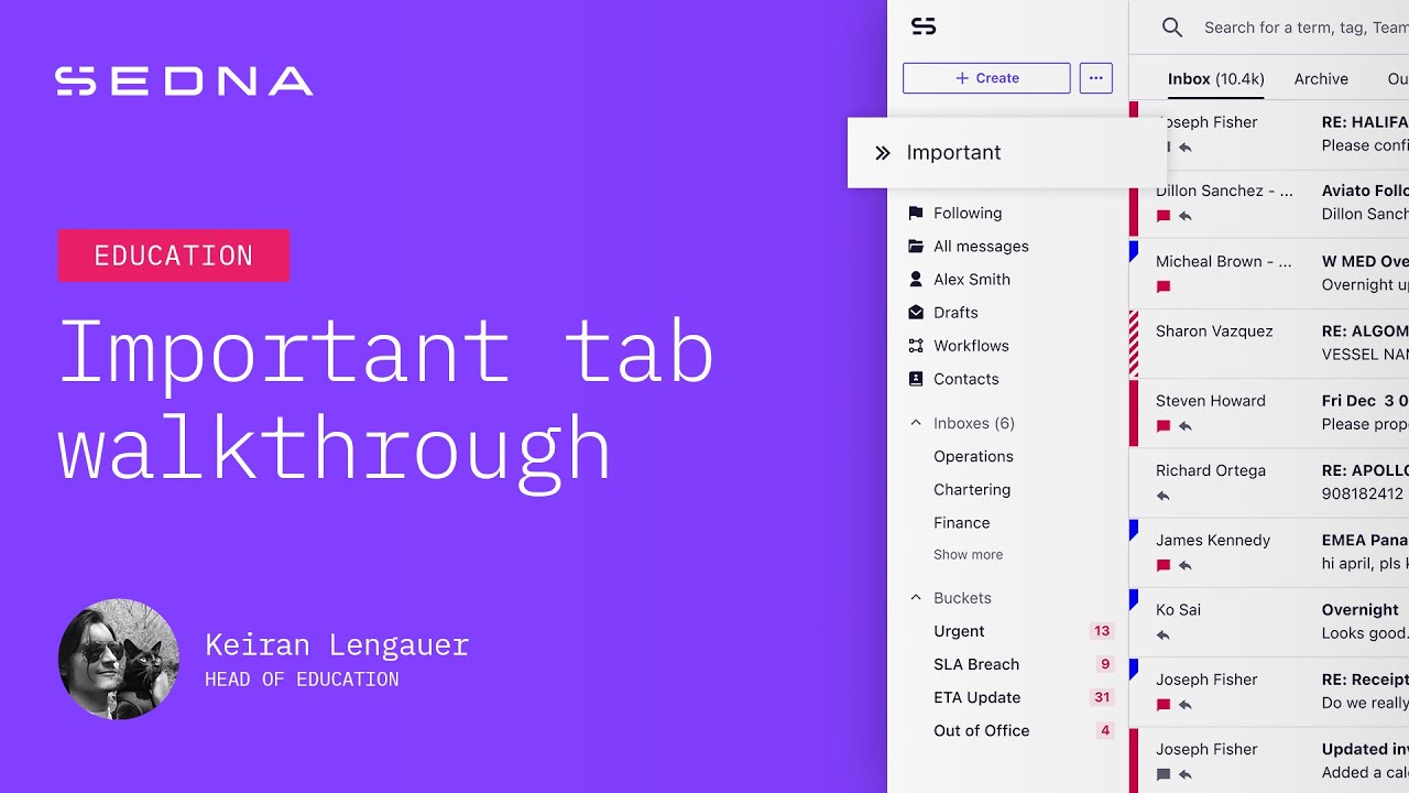 Important tab walkthrough - SEDNA Education