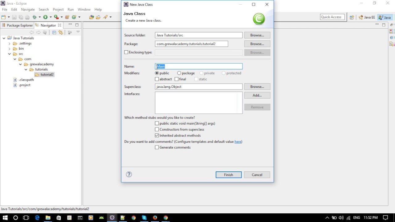 Java Beginners Tutorial - 2 Project Setup, Package Structure