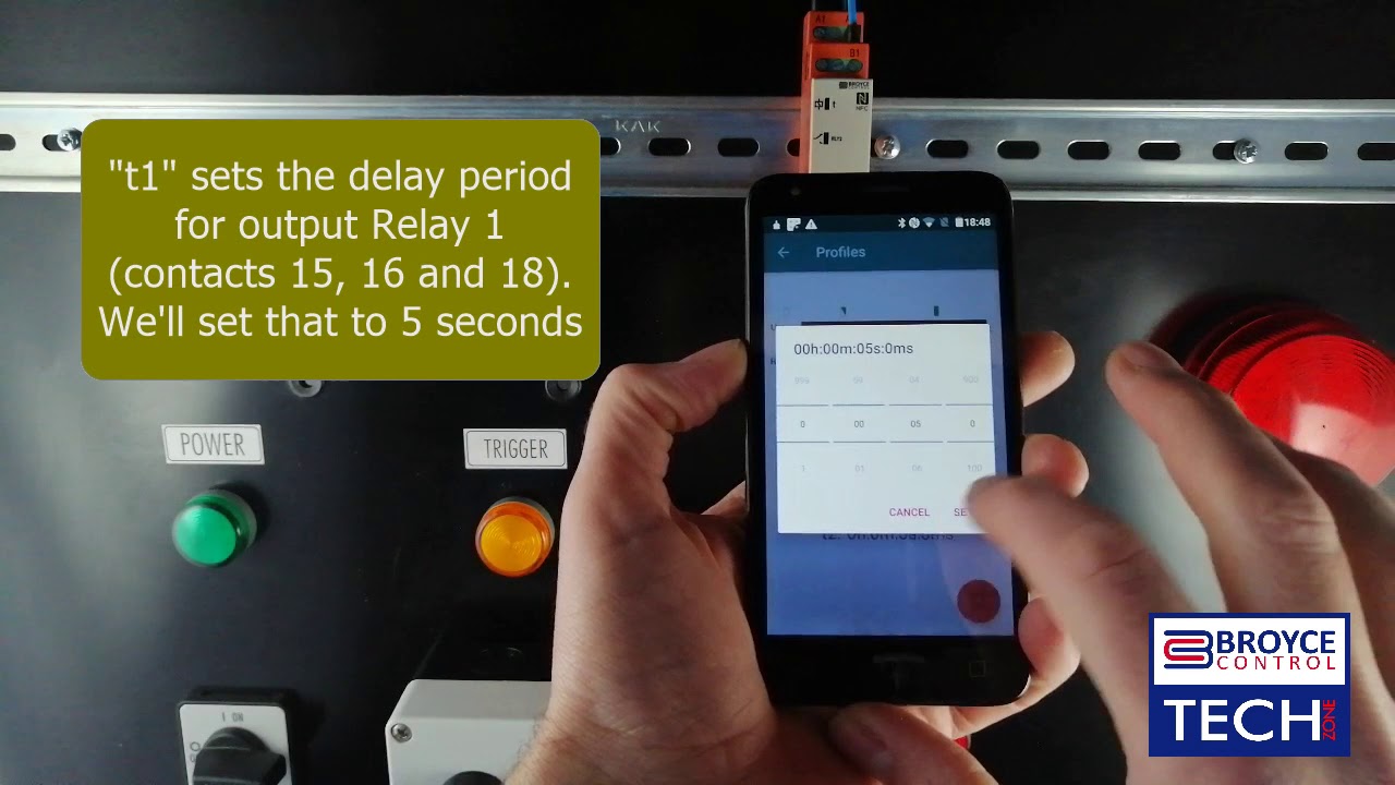 NFC Programmable Timer Relay Function Demonstration - Delay On Operate