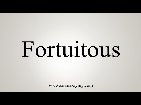 How To Say Fortuitous