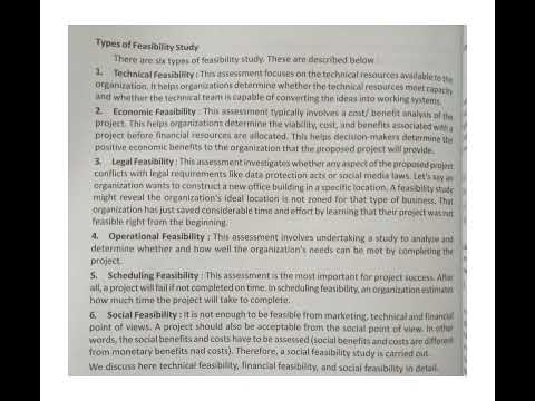 types of feasibility study
