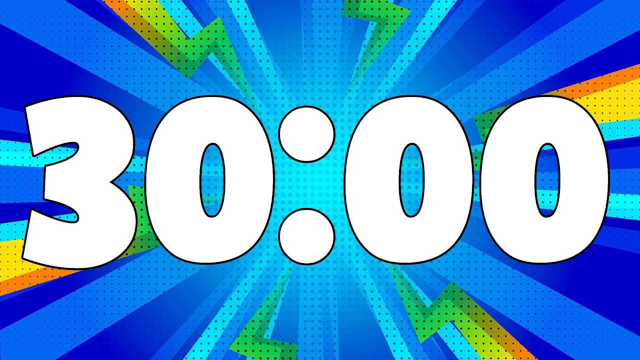 Blue Comic Book Countdown Timer [30:00]