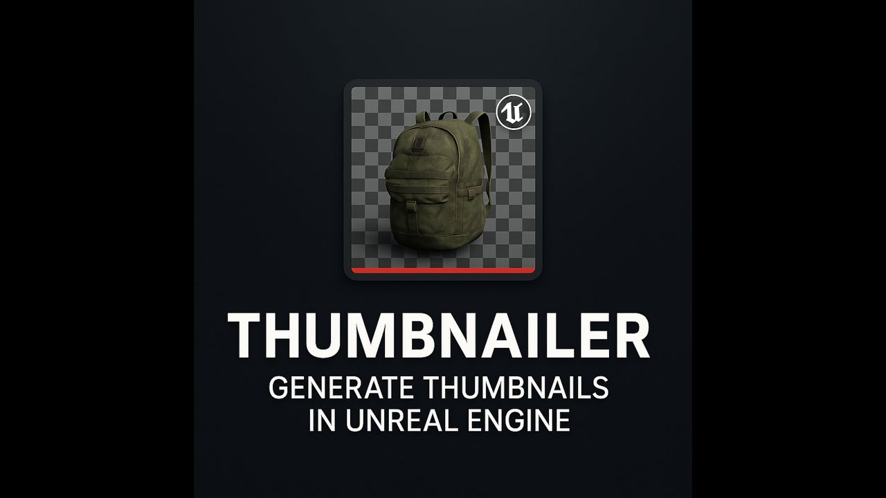 Create thumbnails inside Unreal Eninge 5 with Thumbnailer Plugin