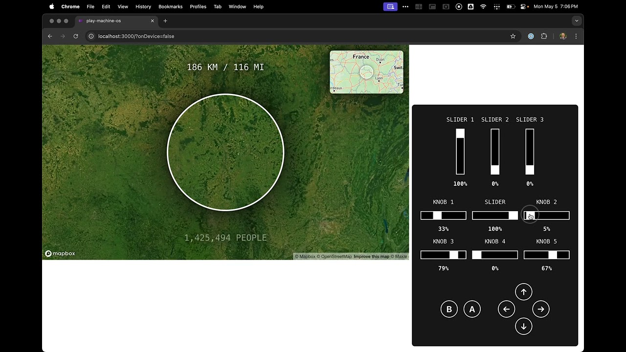 Play Machine A2 – Population Map Test 001