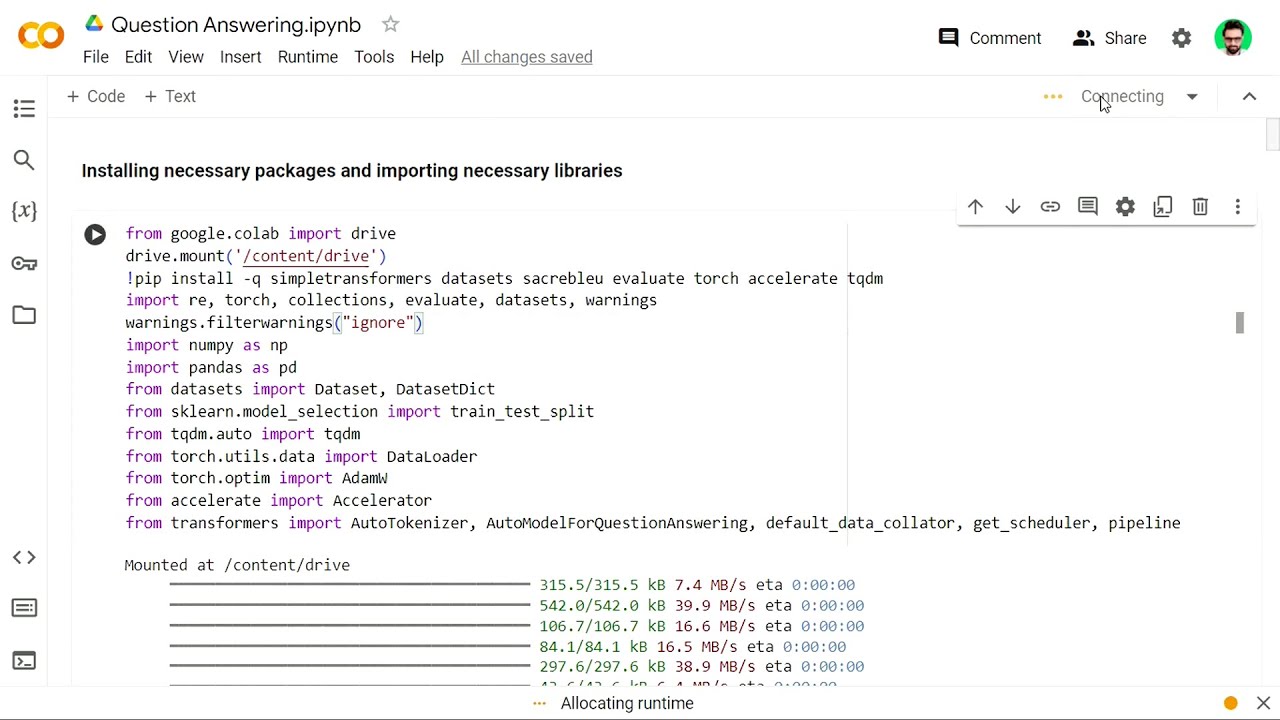Question Answering Model In Python Using BERT | NLP Projects | Data Science Projects