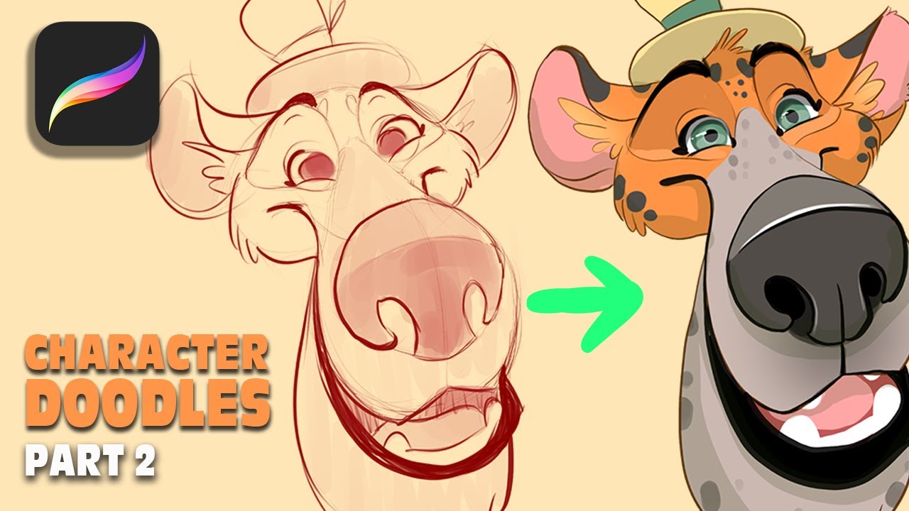 How to Doodle Characters  PART 2 | Procreate Tutorial: Linework, Coloring, and Detailing your Sketch