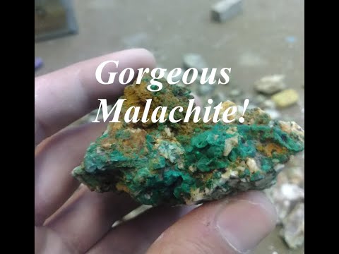 Searching Mine Tailings for Malachite!
