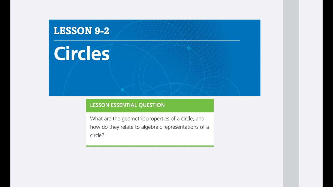 Circles (Lesson 9-2)