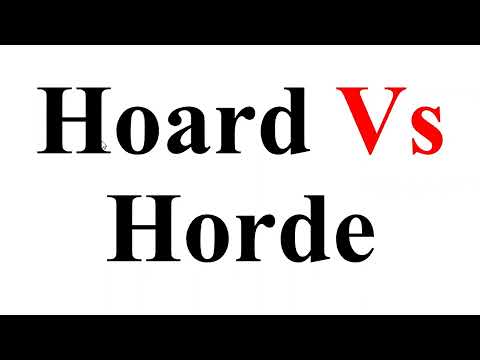 Hoard vs Horde / Confusing words / pair of words by Zeeshan Shafique