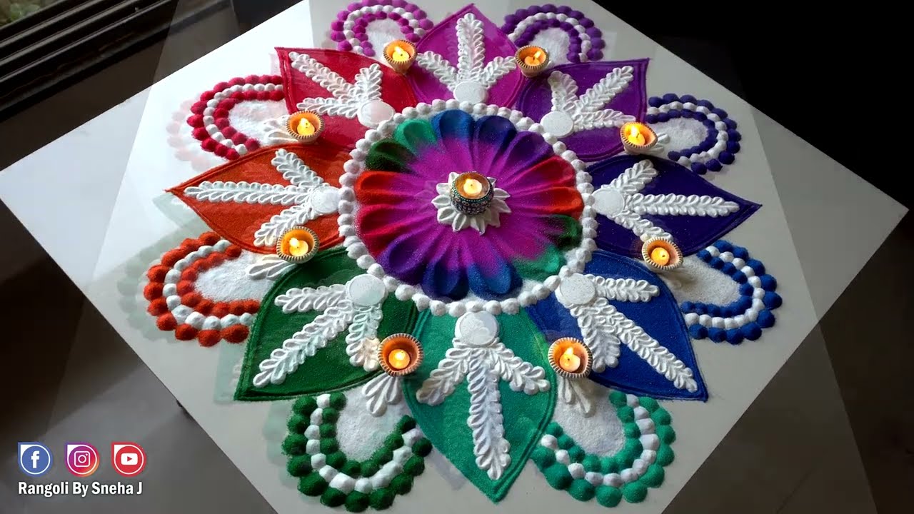 Simple Best New Big Rangoli Designs - Blouse Designs