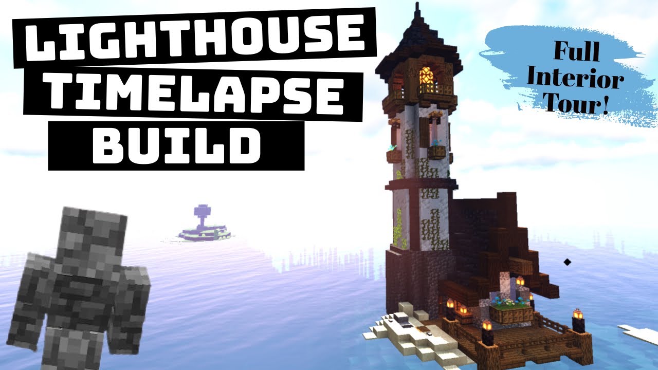 Cool Medieval Lighthouse Minecraft Timelapse Build