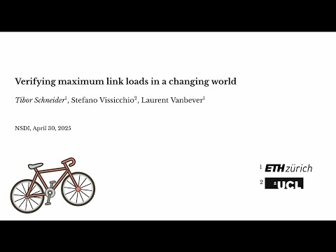 NSDI '25 - Verifying maximum link loads in a changing world
