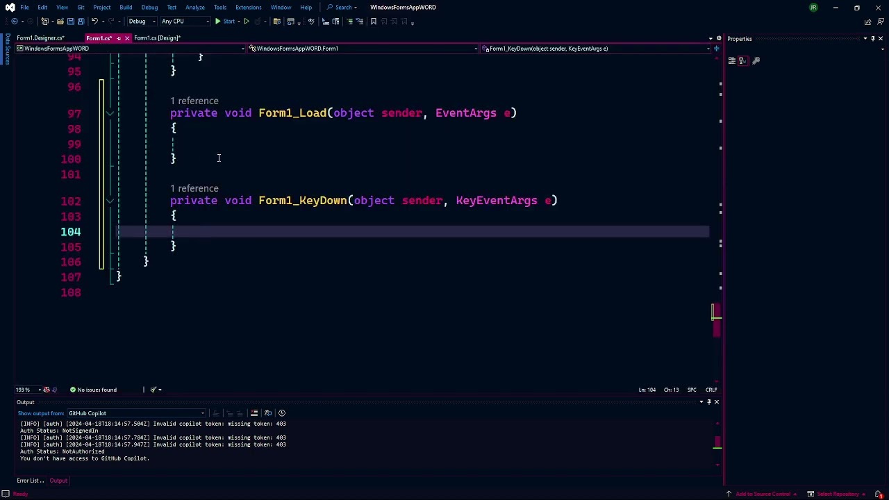 Wordapp 03 C# windows application development. using windows form (.net framework).