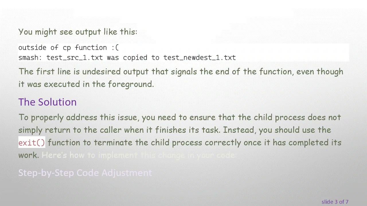How to Make a Child Process Return Immediately to the Parent in C+ +  Fork Operations