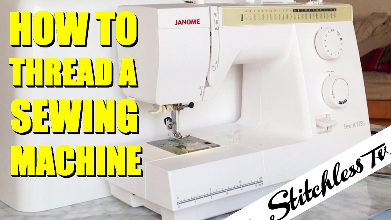 How to Thread a Janome Sewing Machine tutorial with Close Ups