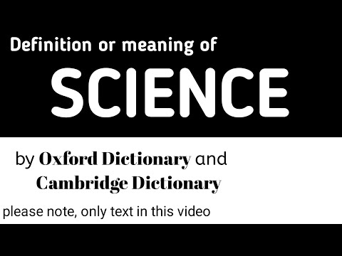 Definition or Meaning of Science by Oxford Dictionary and Cambridge Dictionary