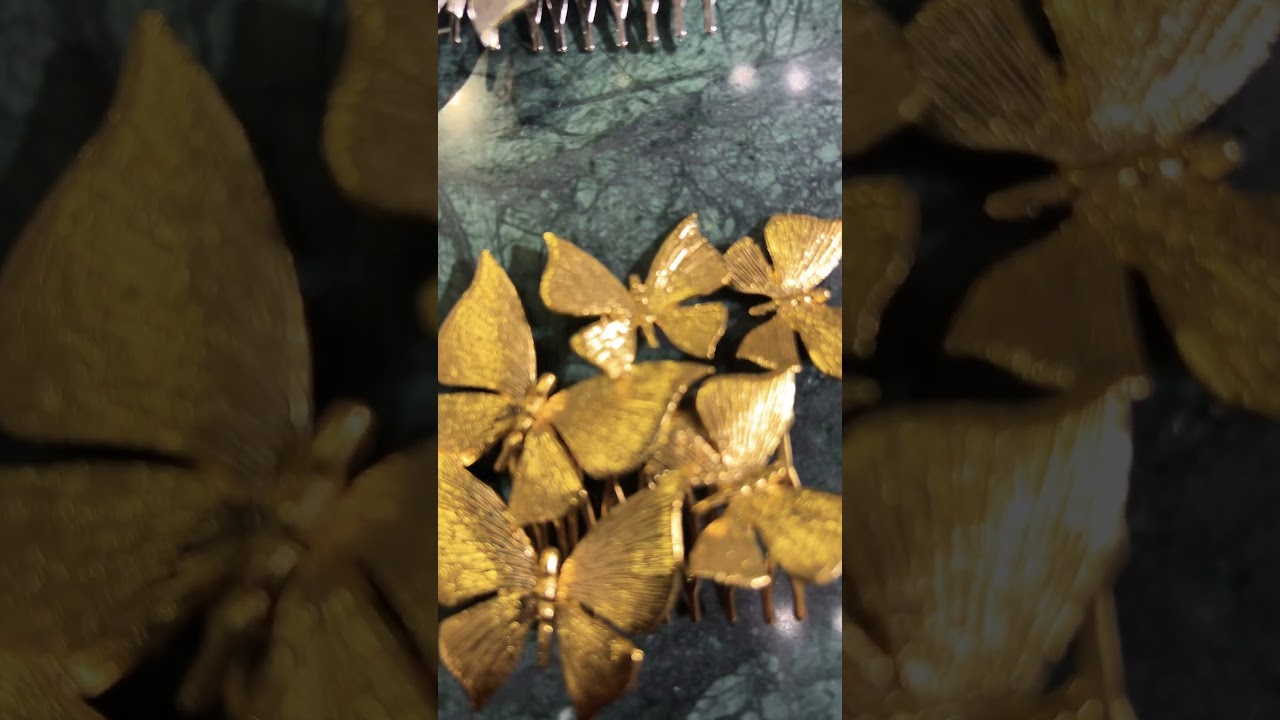 Elegance in every flutter 🦋✨ Silver or gold — both shine with timeless beauty.:#ButterflyDesign