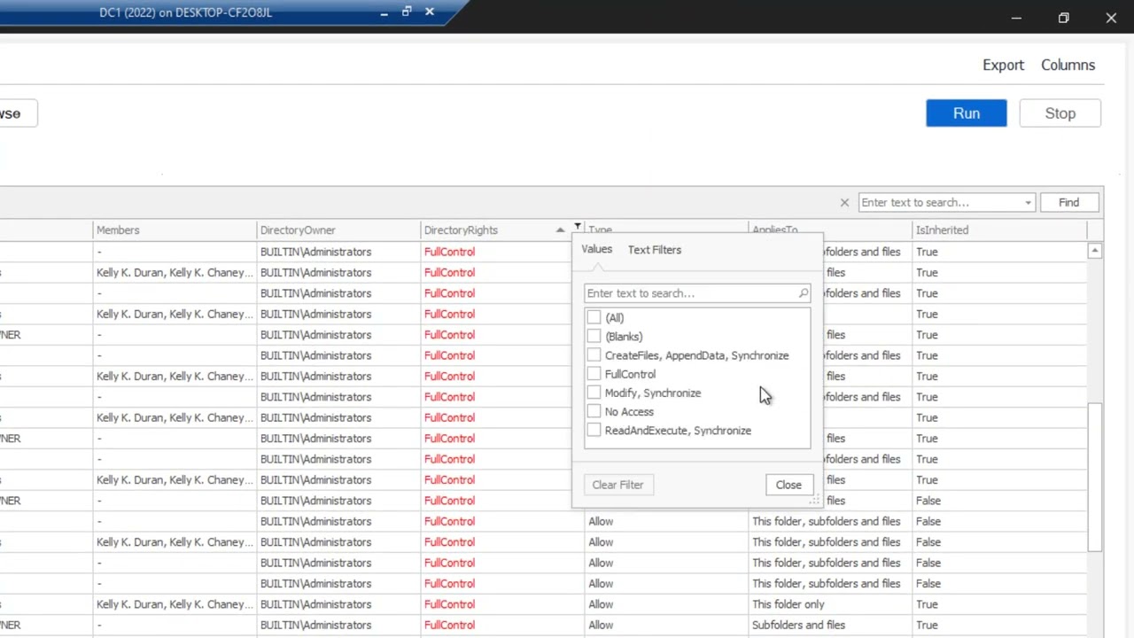 NTFS Permissions Reporter
