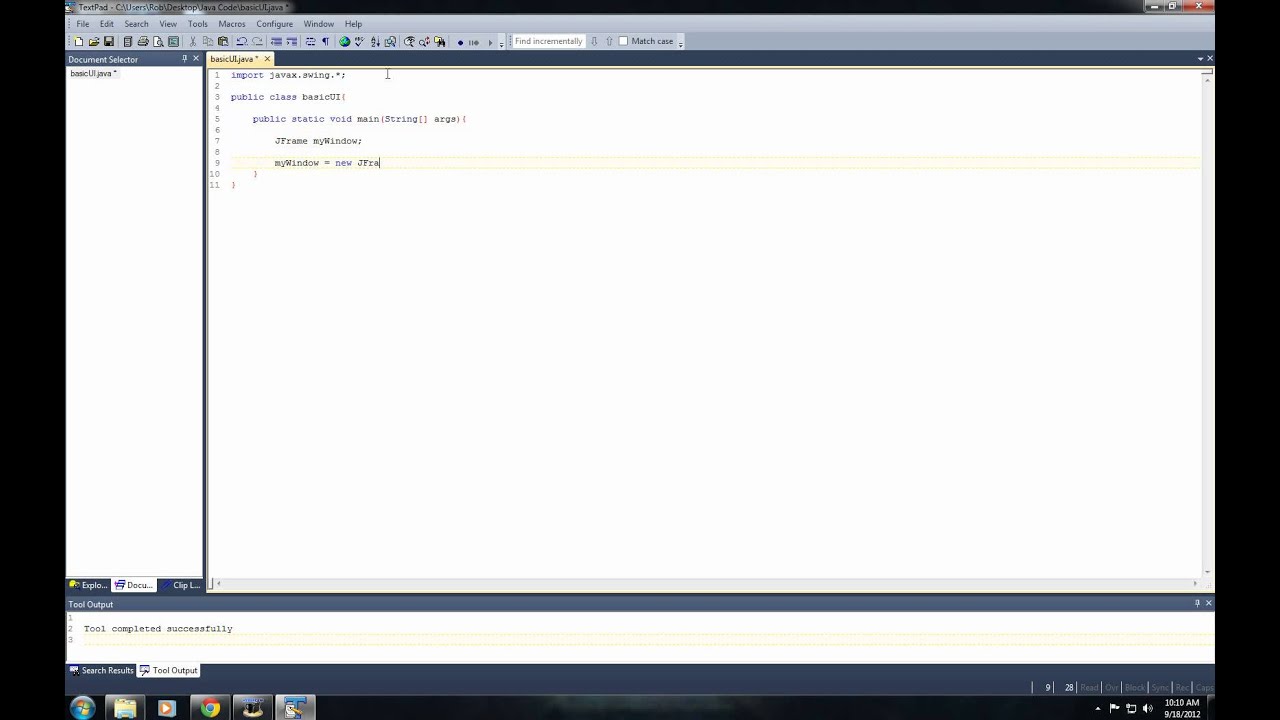 Lets Learn Java 4 - Basic UI