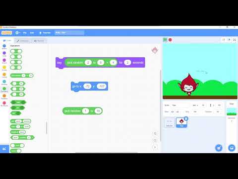 شرح Scratch Programming Lesson 37 pick random Block لبنة بلوك اختيار رقم عشوائي بلغة سكرتش معتمد ...