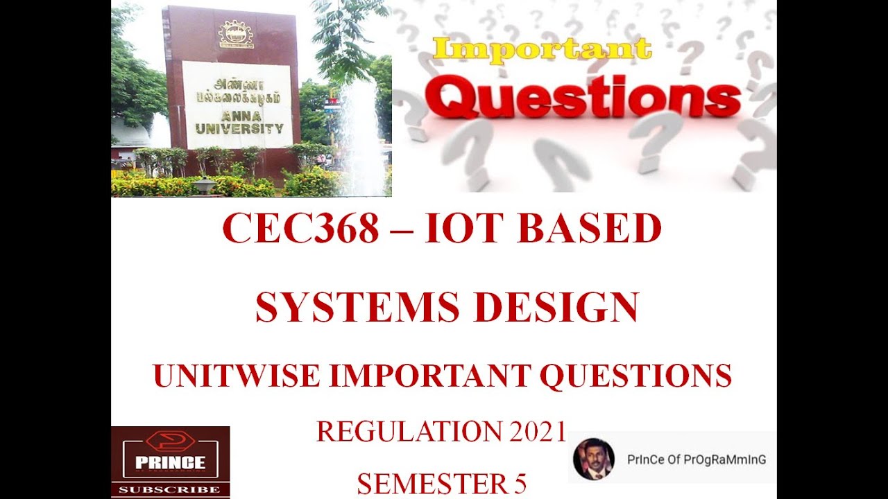 CEC368 IOT Based Systems Design Important Questions l Easy Pass