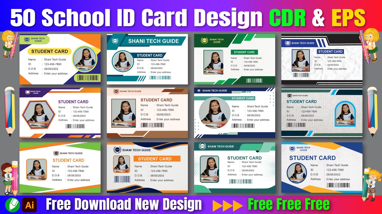 School ID Card CDR File Free Download | ID Card CDR File Free Download #idcard #schoolidcard