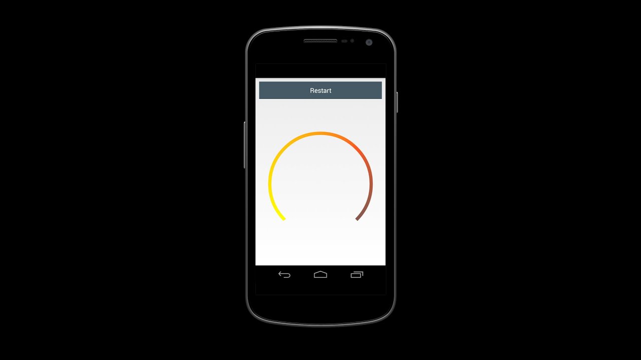 Gradient Circular Progress Bar (Tri Color)